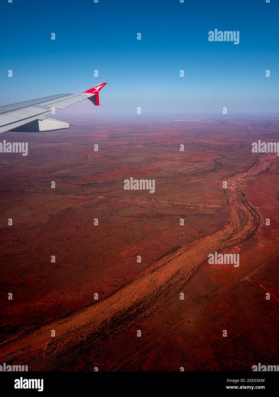 Aerial views of the Western Australian Outback heading towards Port ...