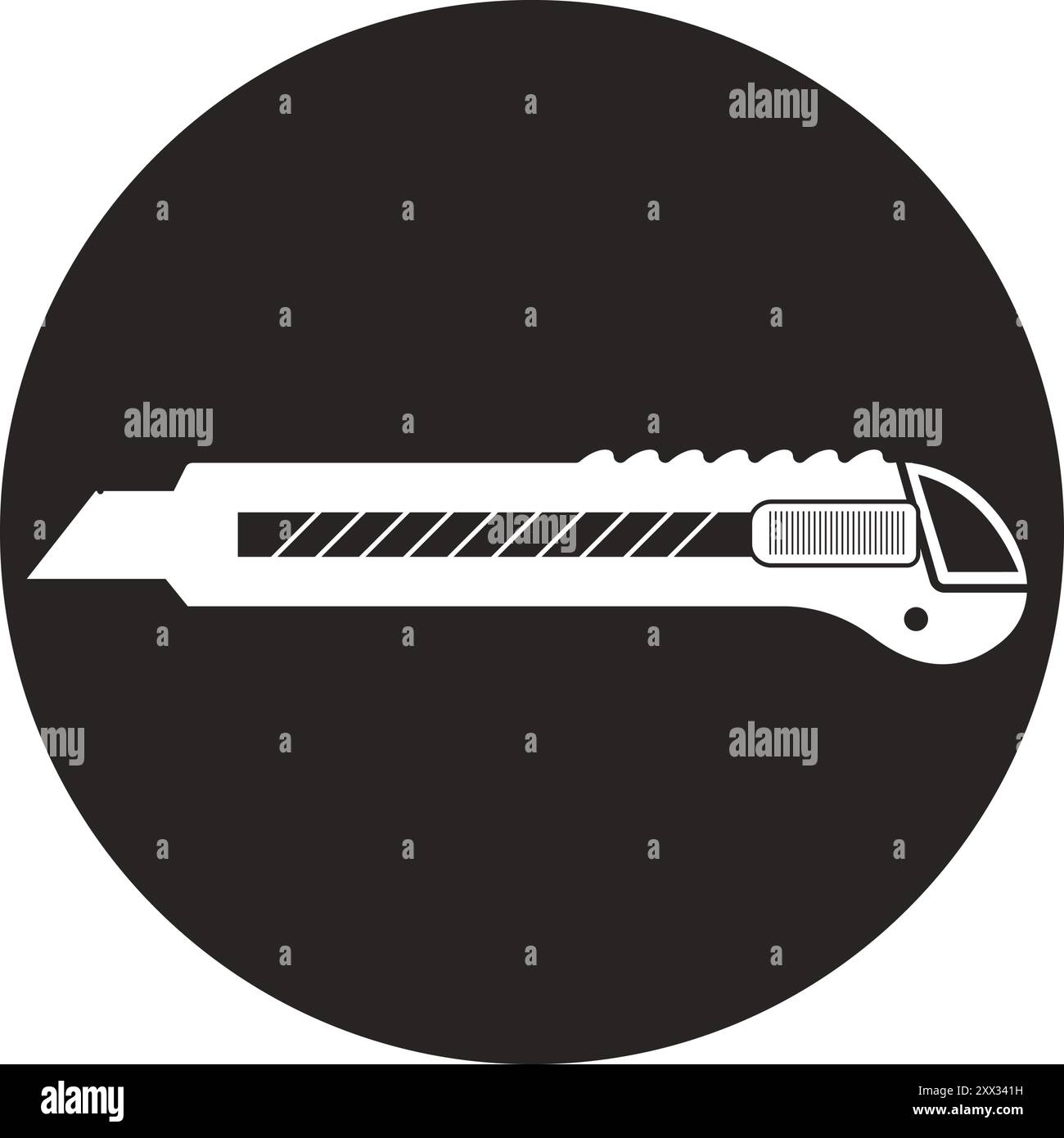 cutter knife icon vector illustration logo design Stock Vector Image ...