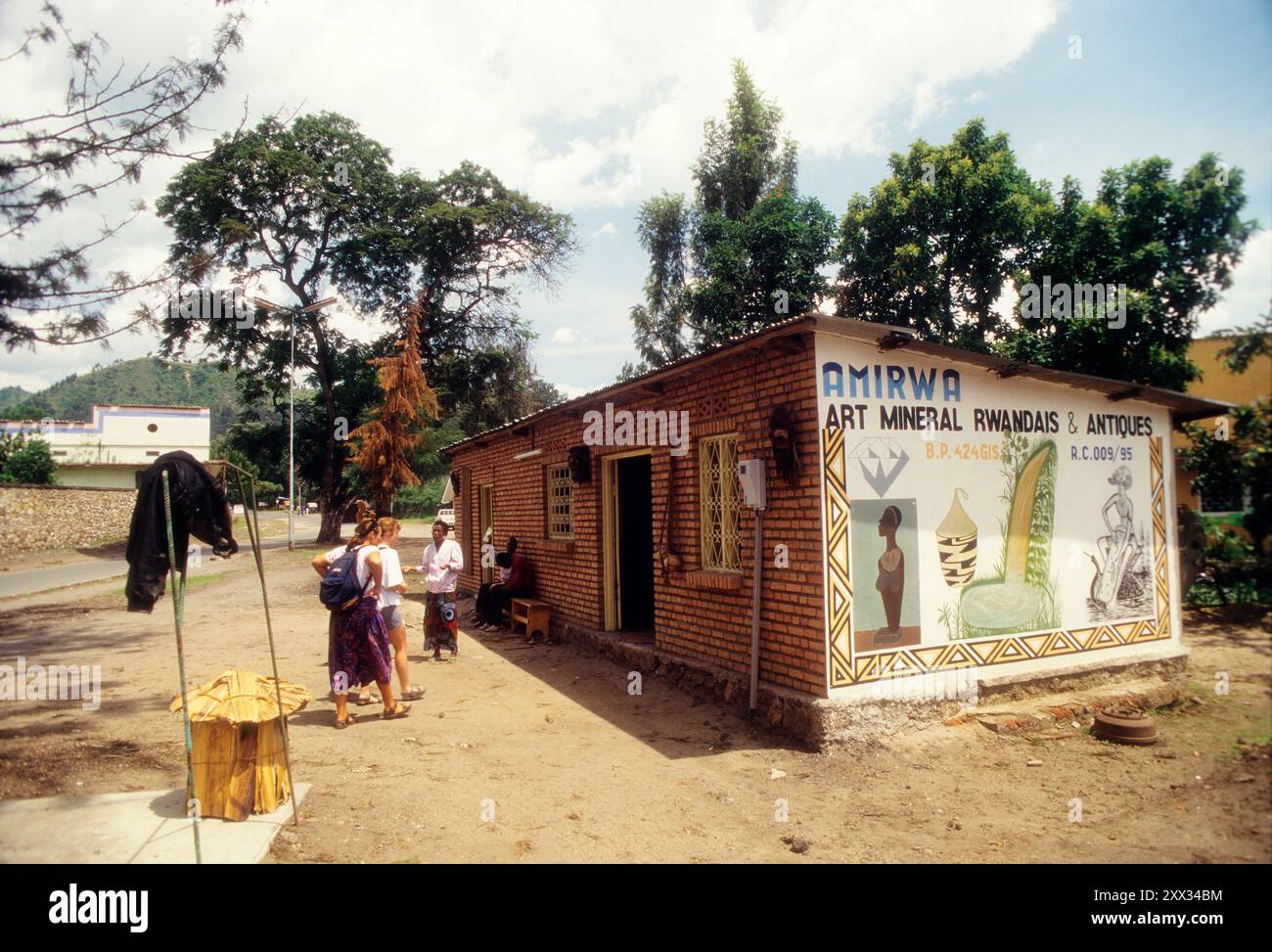 Tourist shop at Gisenyi town, on the shores of Lake Kivu, Rwanda Stock ...