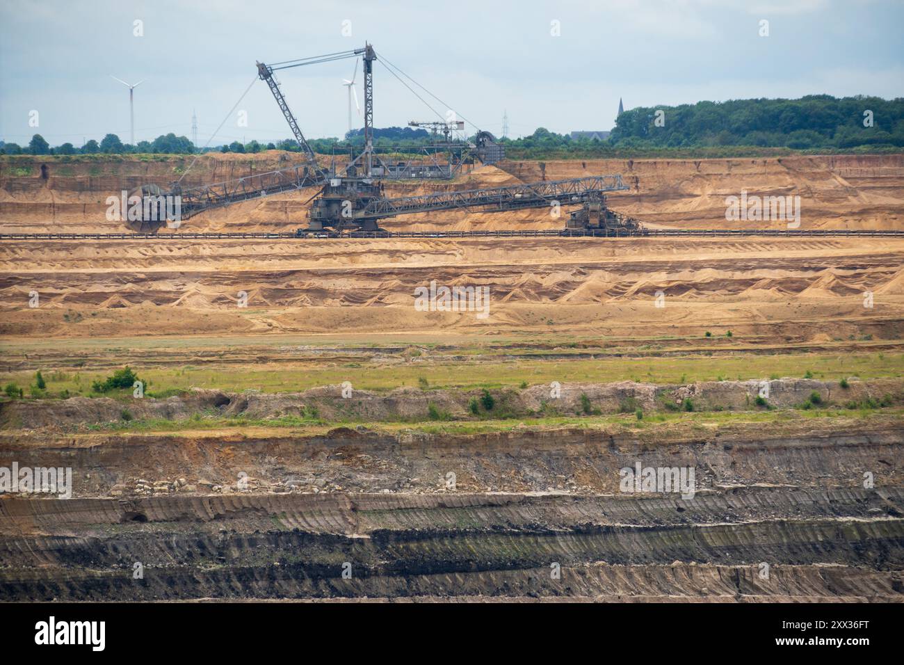 Hambach surface mine (Tagebau Hambach), a large open-pit coal mine in Niederzier and Elsdorf ...