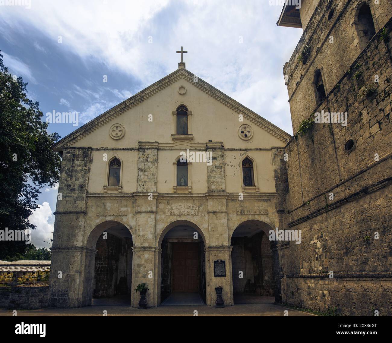 Facade of the Baclayon church. Bohol,Philippines Stock Photo - Alamy