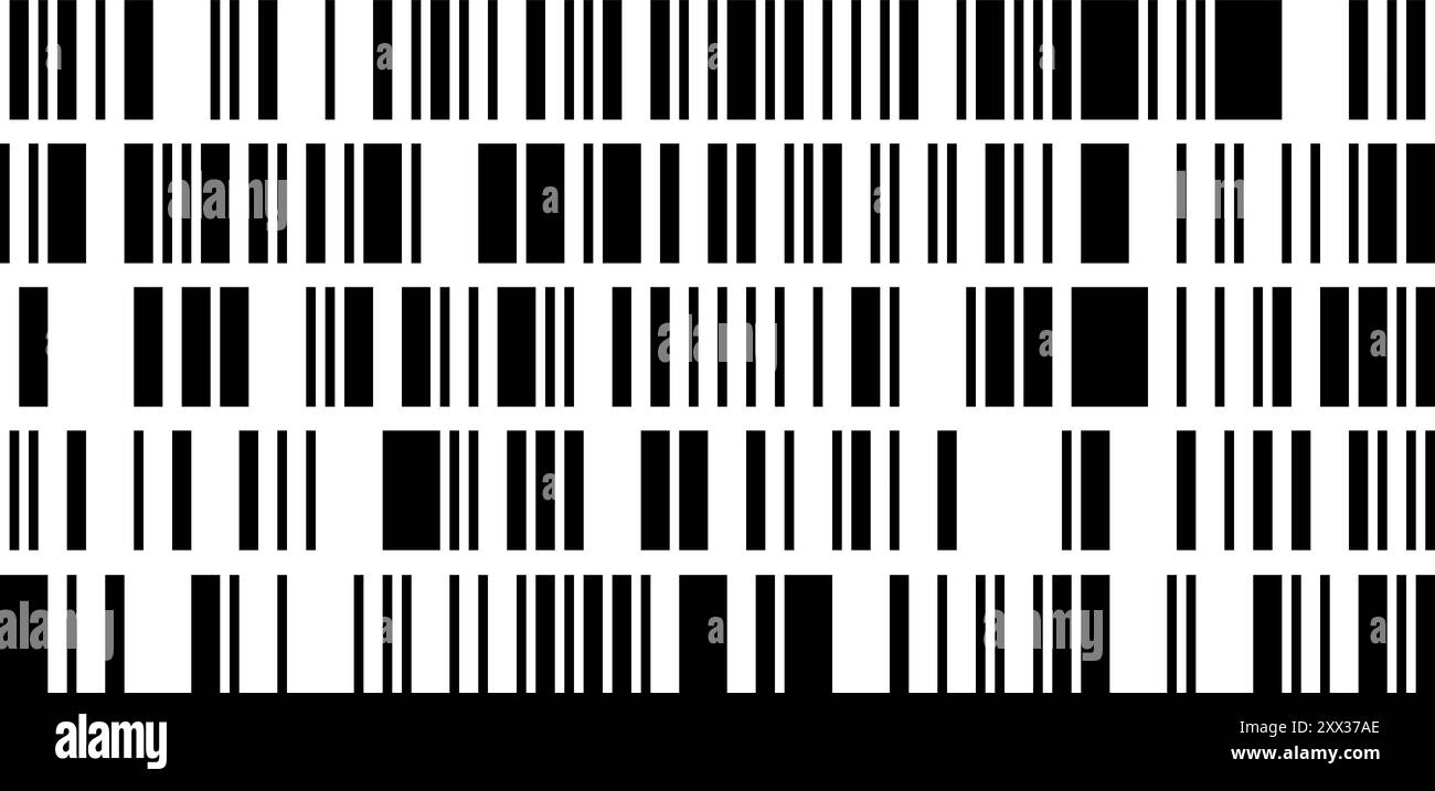 Seamless Pattern With Several Vertical Barcodes Simple Black And White Vector Bg 2 Bit Image