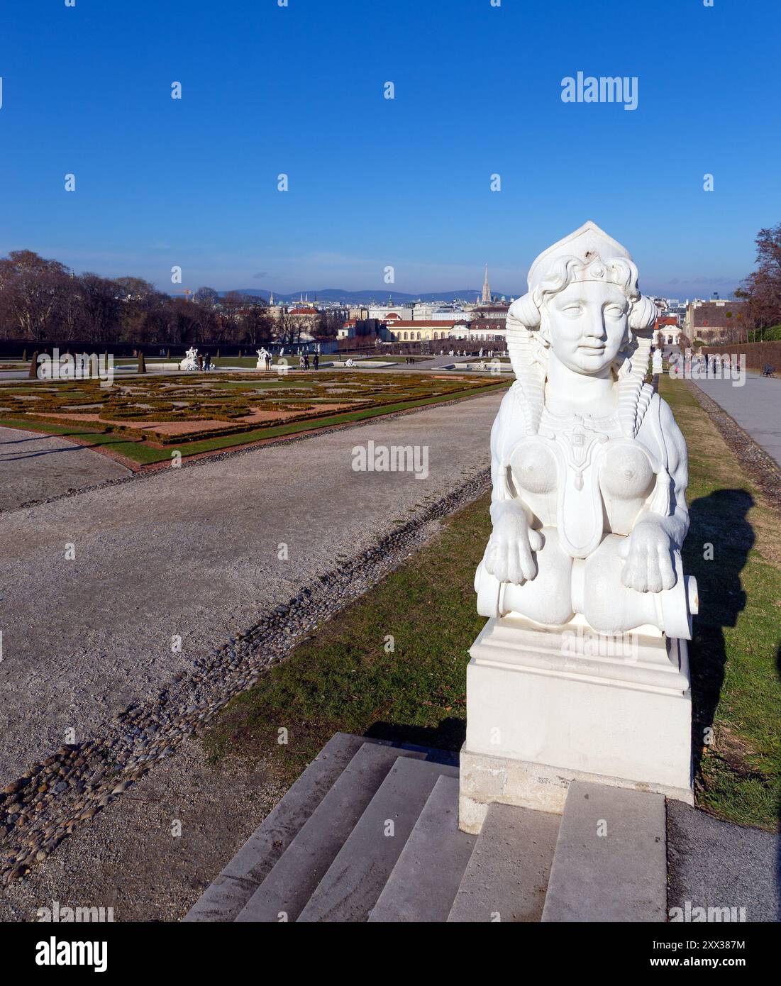 Sphinx statue in the Belvedere Garden, Vienna, Austria Stock Photo - Alamy