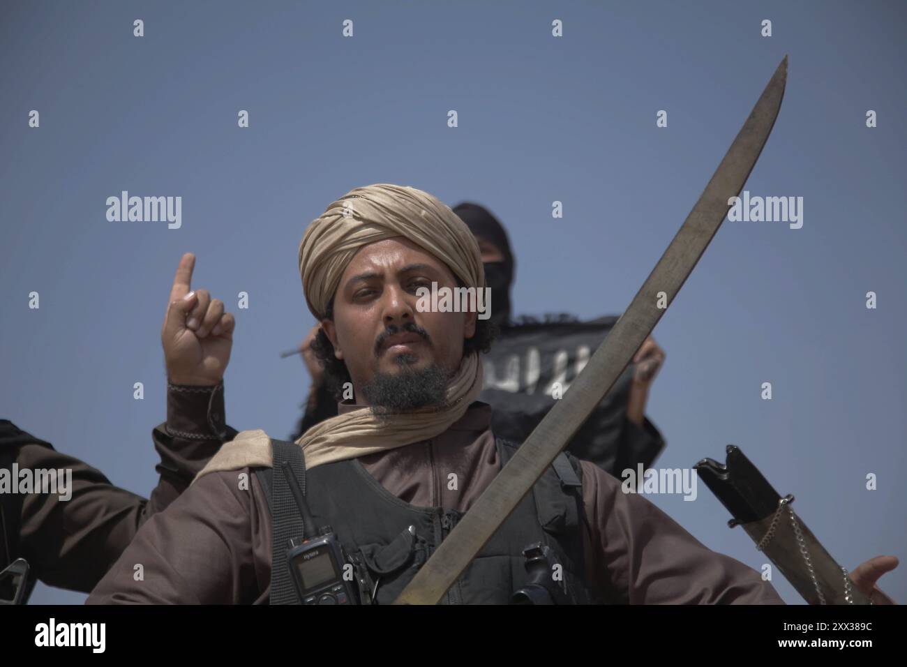 The Islamic State military leader Abu Leith Al-Jazrawi from saudi Arabia immediately after the ...