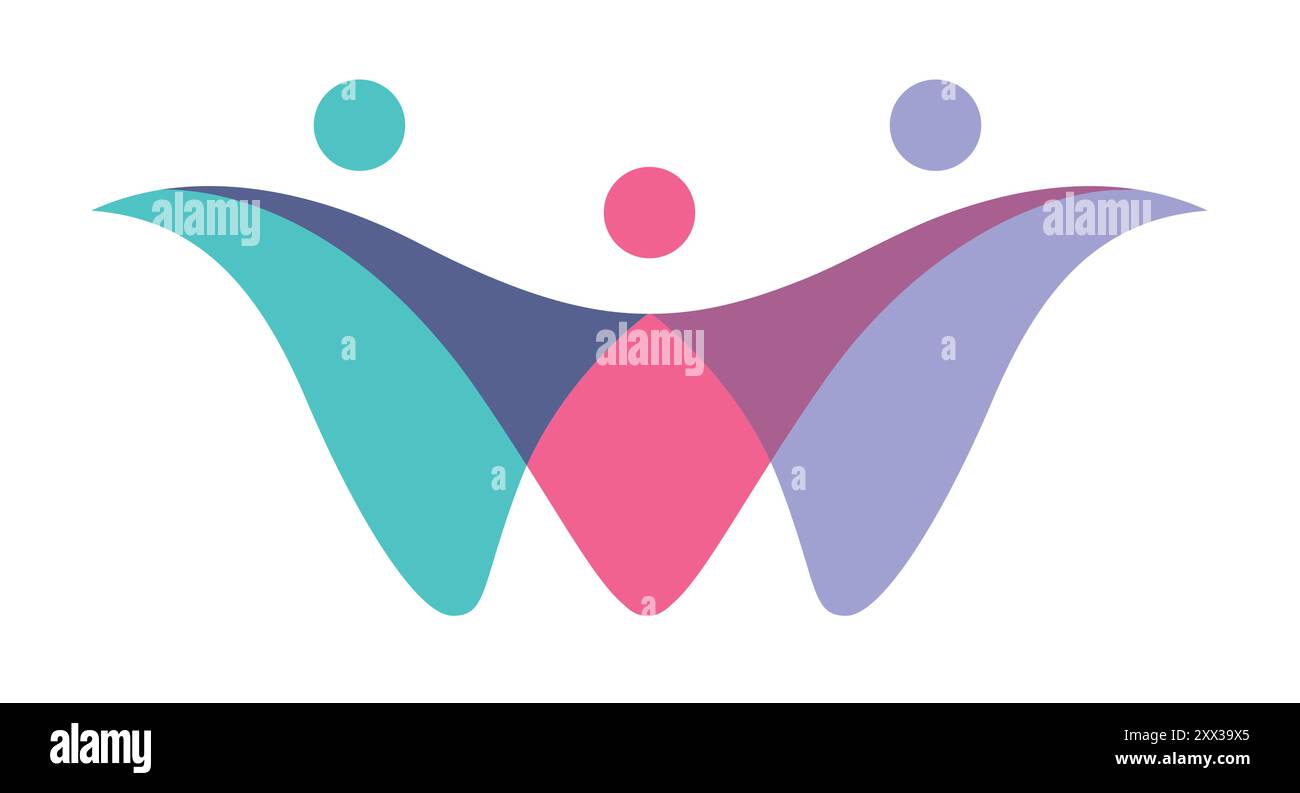 Symbol people hugging logo people Stock Vector Image & Art - Alamy