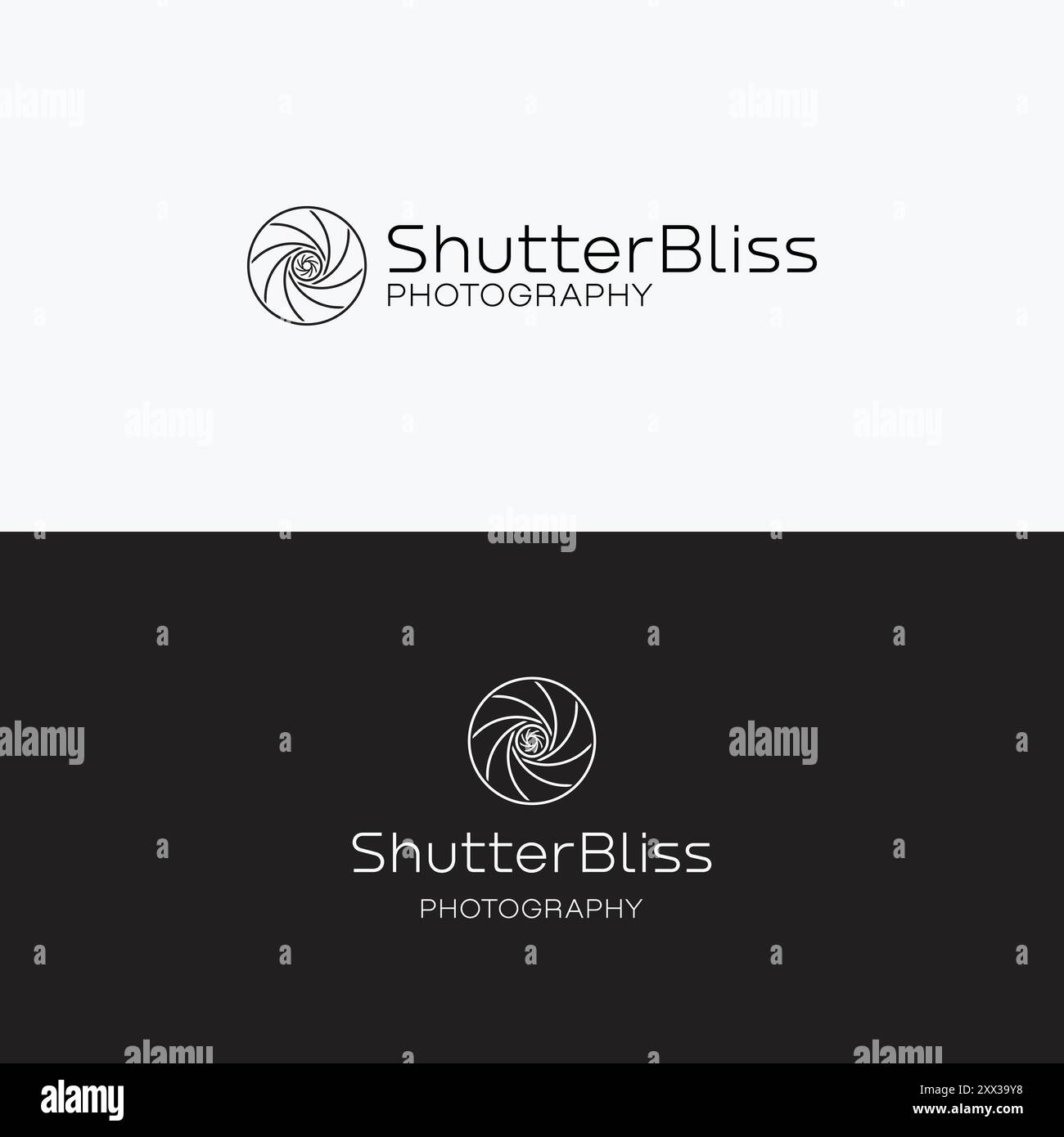 Shutter Bliss Minimal Photography Logo Design Stock Vector Image & Art ...