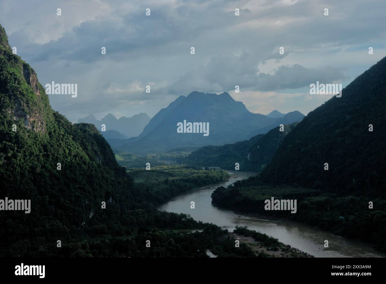 Nong khiaw laos limestone karst hi-res stock photography and images - Alamy