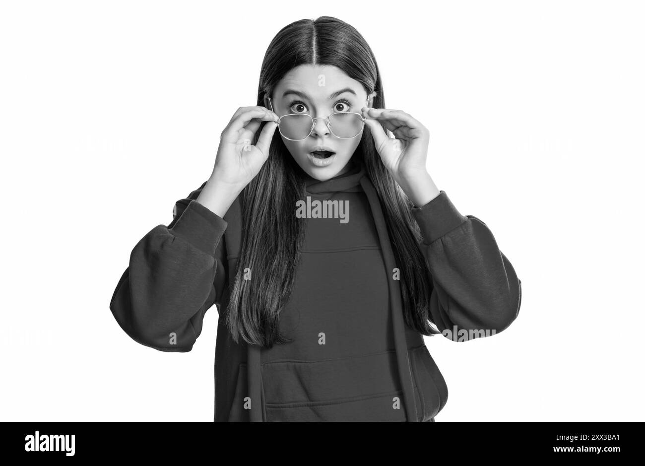 shocked teen trendy girl in autumn style. trendy teen girl isolated on ...