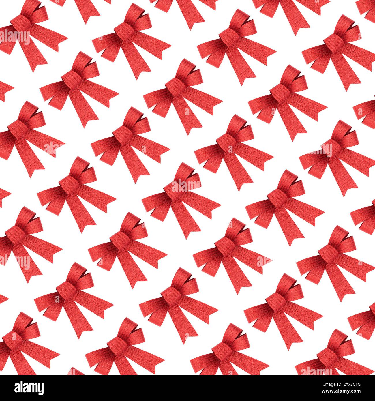 Red bow repeat diagonal pattern background design on white. Decorative ...