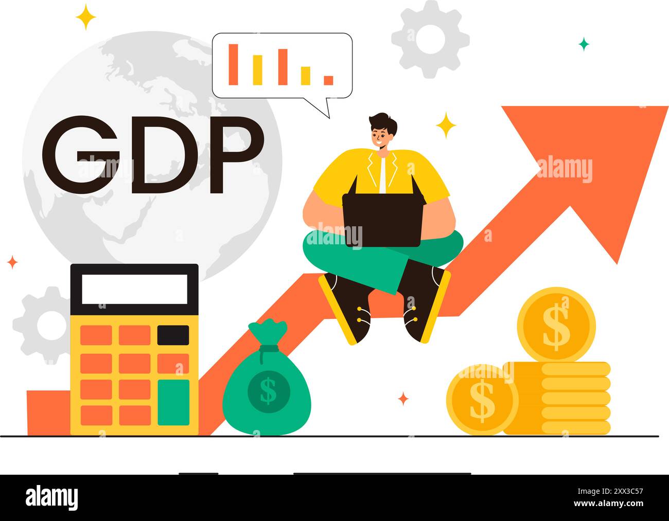 Charts gross domestic product Stock Vector Images - Alamy