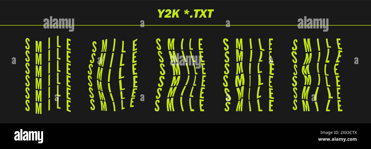 Collection psychedelic written words - SMILE. Psychedelic retro ...