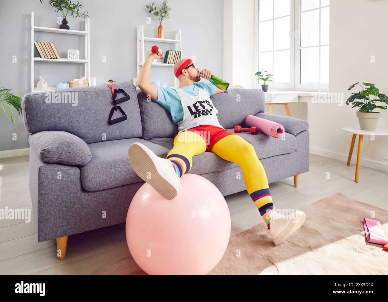 Unmotivated man gym hi-res stock photography and images - Alamy