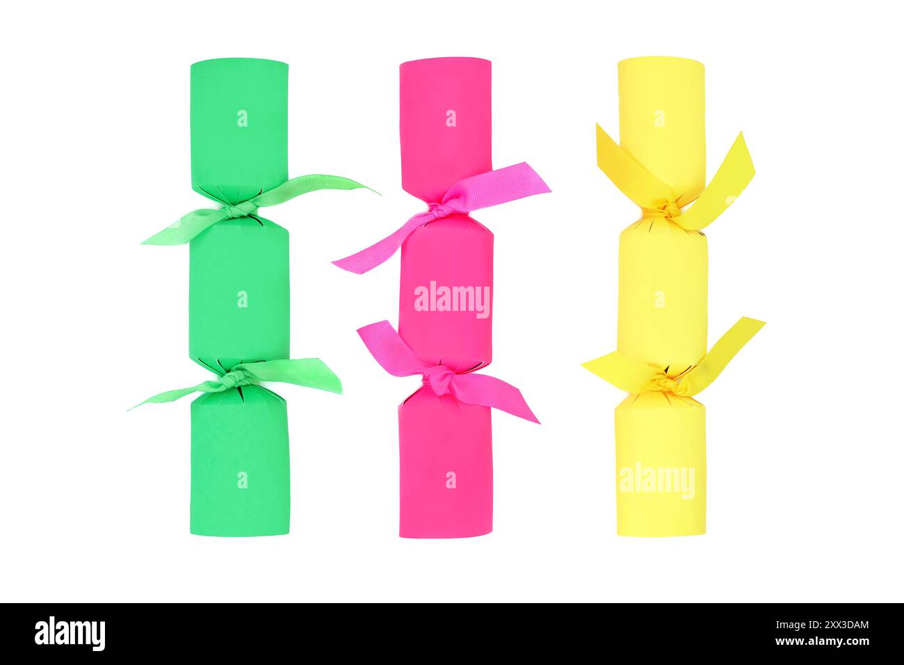 Christmas crackers traditional vibrant novelty design in pink, green ...