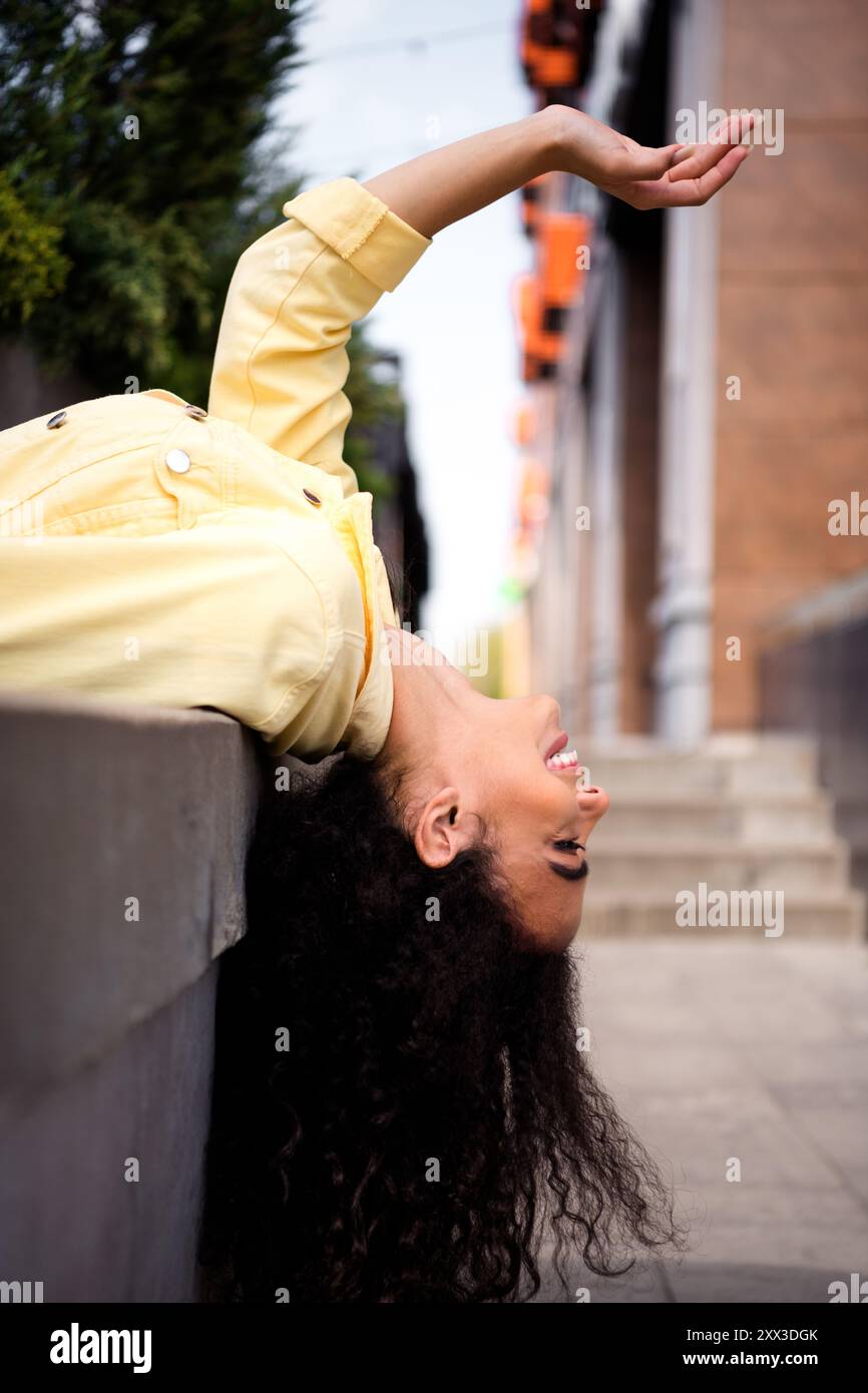Photo of young alone chilling out positive girl loves spending time ...