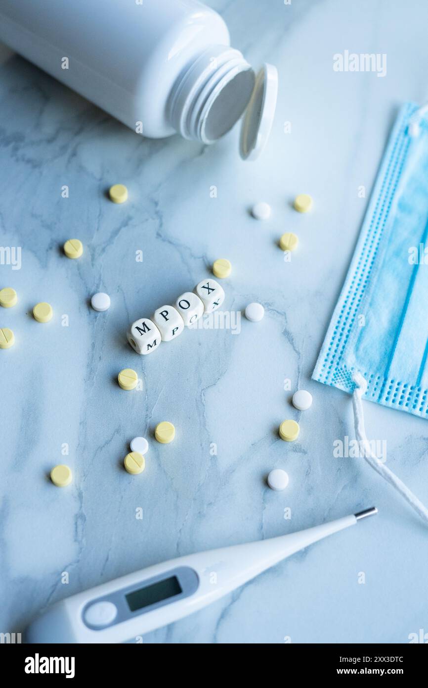 Health alert for monkeypox disease. Mpox disease Stock Photo - Alamy