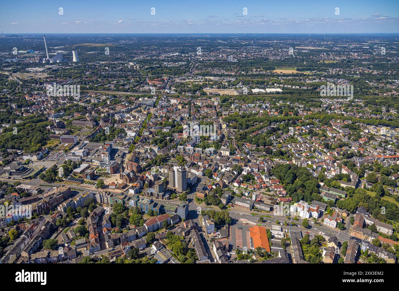 Luftbild, City Stadtansicht, Europaplatz und archäologisches Museum ...