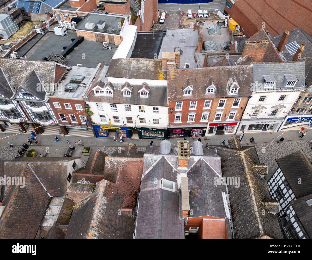 High street shops uk aerial hi-res stock photography and images - Alamy