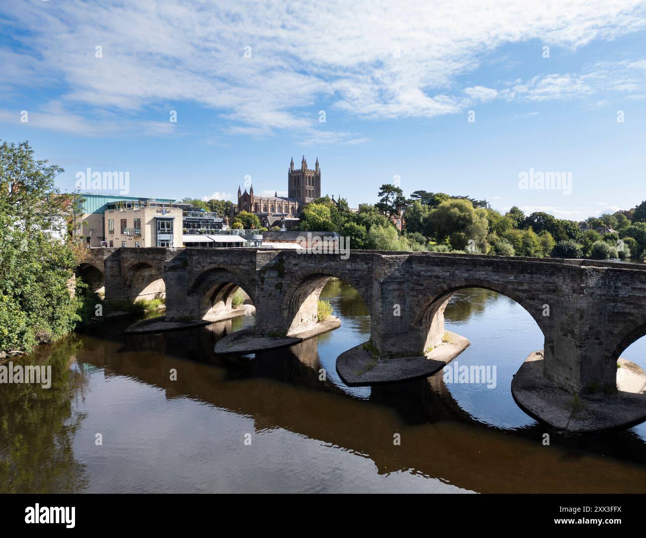 Hereford cathedral and river wye aerial hi-res stock photography and ...