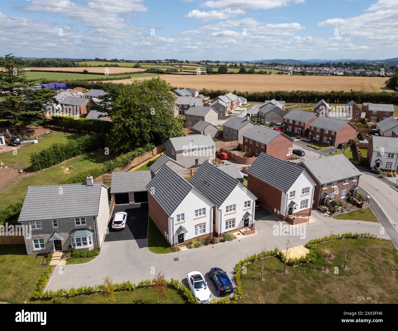 Elgar Place a new housing estate development, Hereford, Herefordshire ...