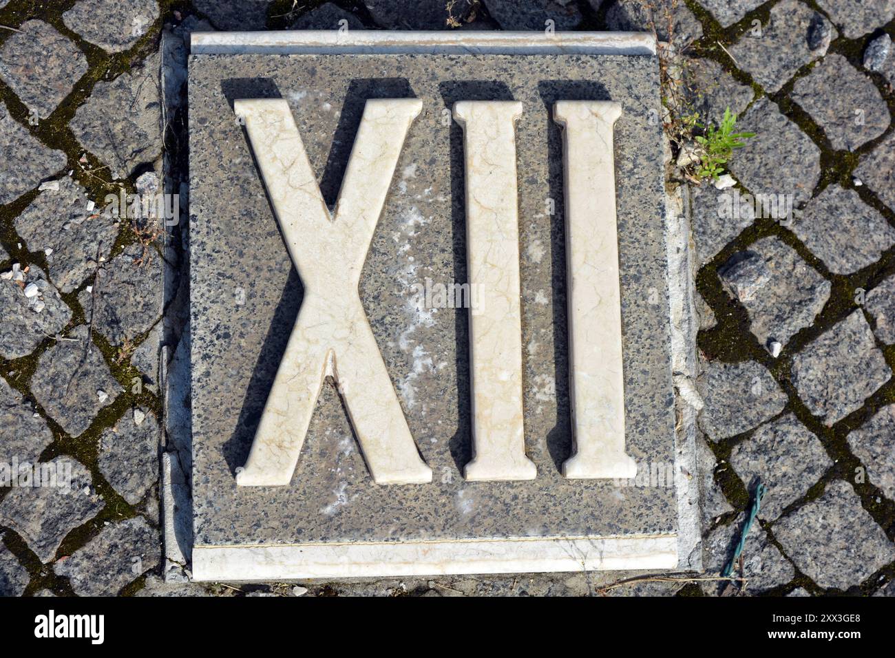 Building materials, memorials, white inscriptions in gray, brown ...