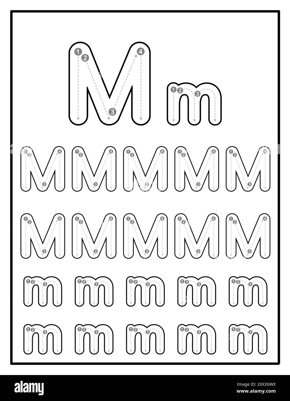 Alphabet Tracing Worksheets for Kids With Uppercase and Lowercase ...