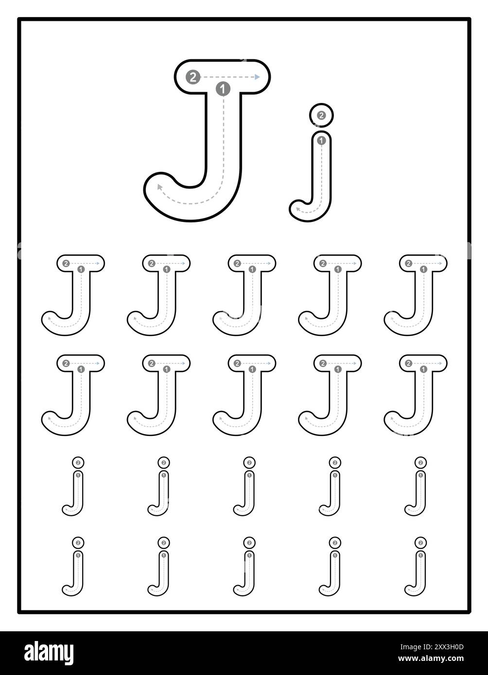Tracing Letters A Z Worksheets J