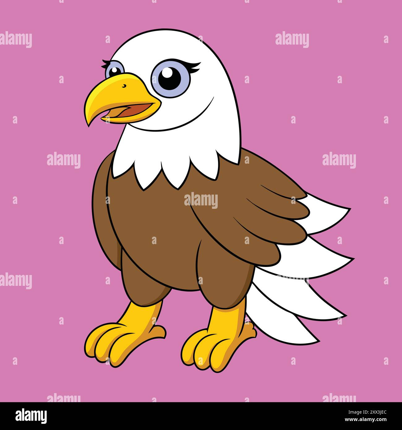 Majestic Vector Illustration Of An American Bald Eagle Hunting Perfect For Wildlife And Nature