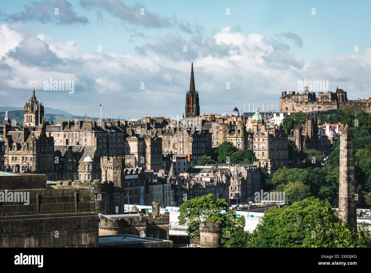 A breathtaking panoramic view of Edinburgh's skyline, featuring ...