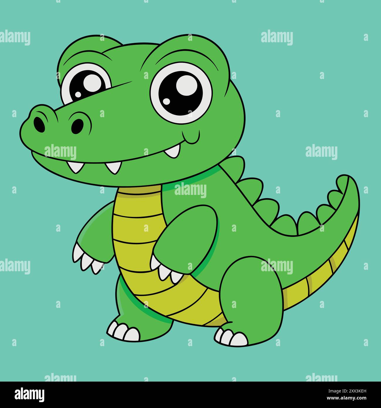 Crocodile cartoon clipart hi-res stock photography and images - Alamy
