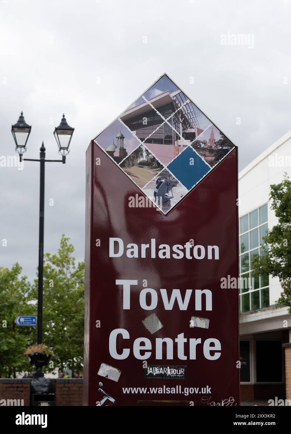 Darlaston Town Centre sign, West Midlands, England, UK Stock Photo - Alamy