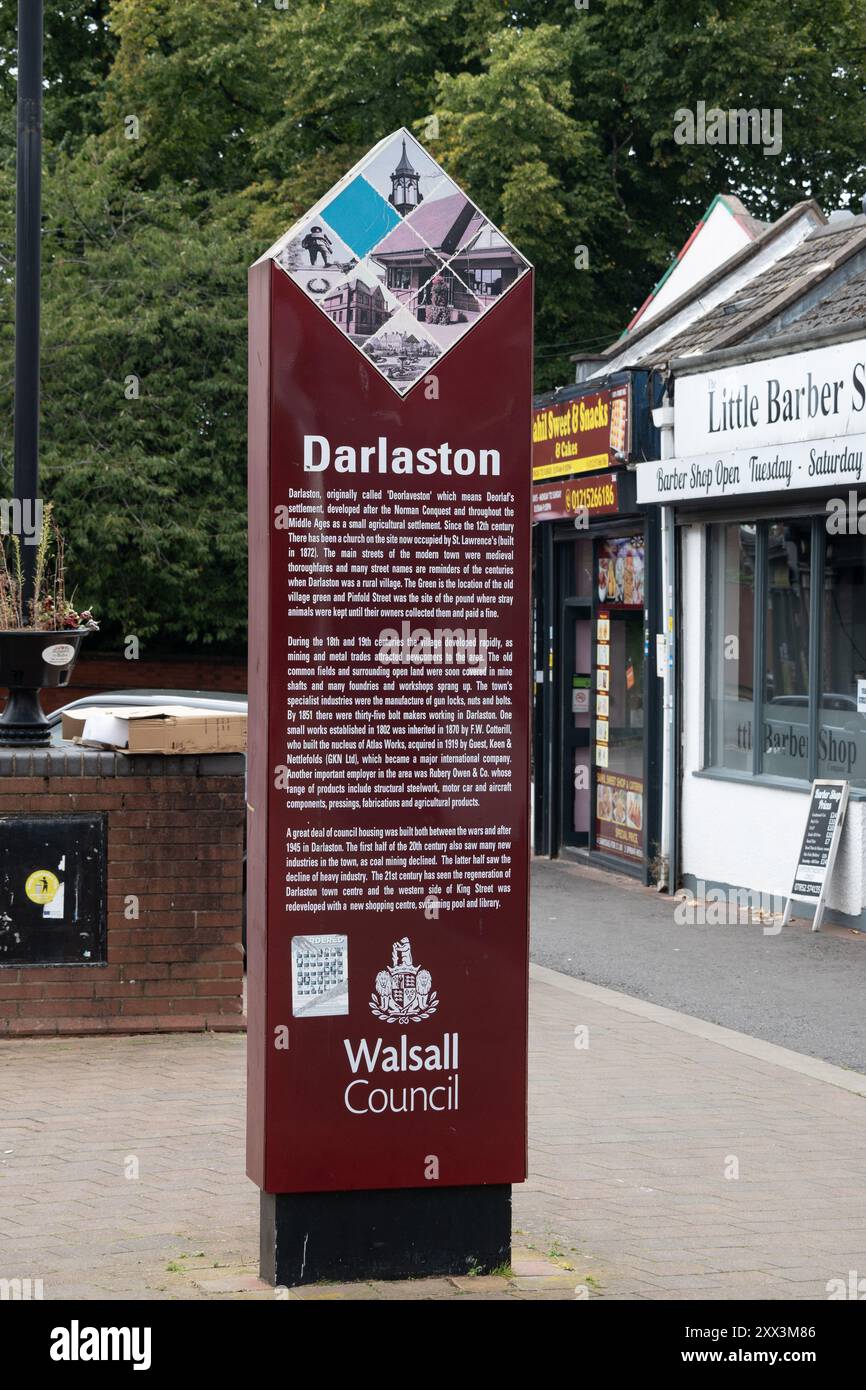 Darlaston town centre sign, West Midlands, England, UK Stock Photo - Alamy