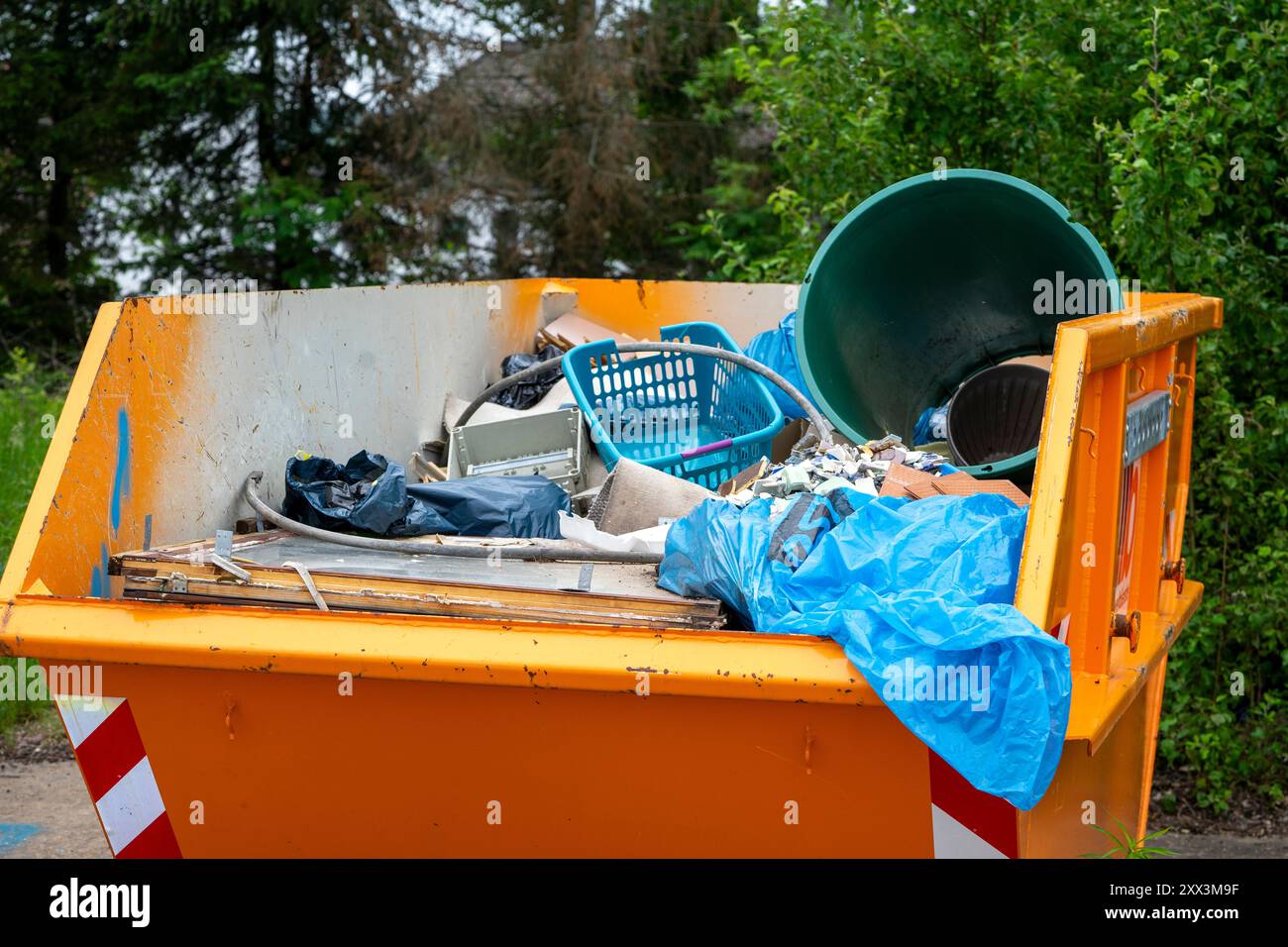 Apartment clearance bulky waste on a container for Recycling Stock ...