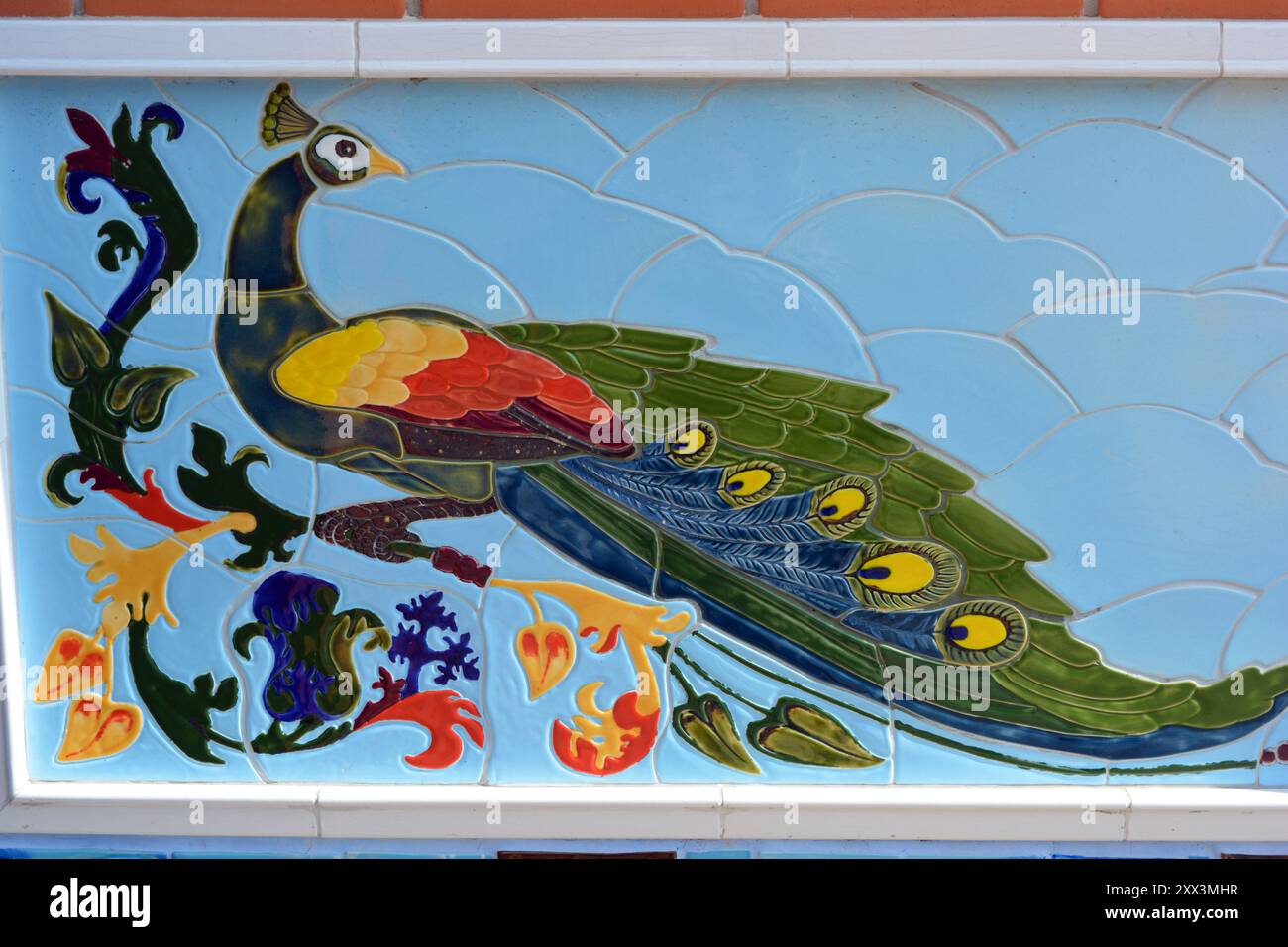 Architecture, building materials, paintings on the walls. Beautiful ...