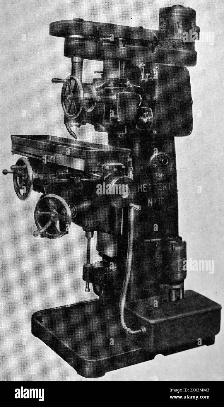 A Herbert (Coventry, England) No. 10 vertical milling machine. This ...