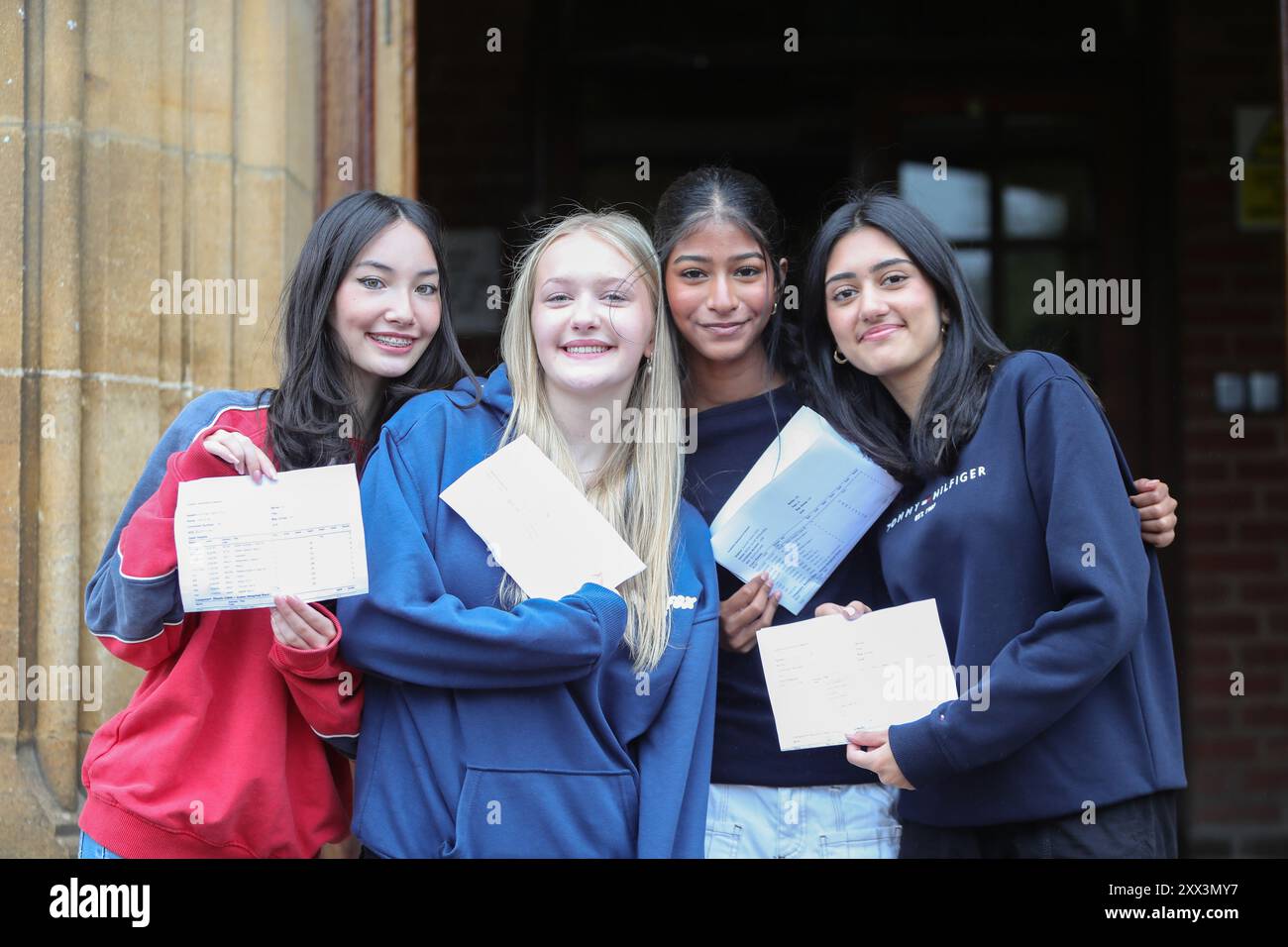 Birmingham, UK. 22nd Aug, 2024. Girls from King Edward VI High School ...