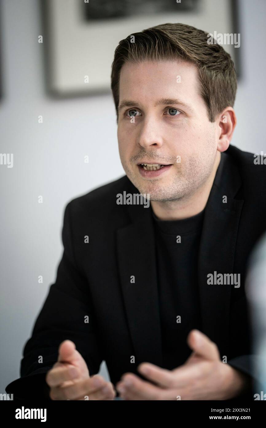 Berlin, Deutschland. 20th Aug, 2024. Kevin Kuehnert, SPD General ...