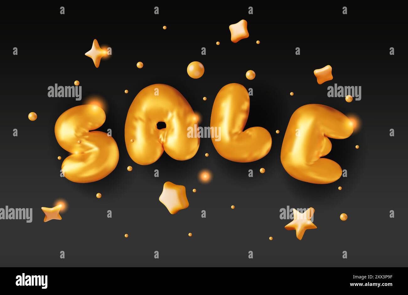 Golden 3d balloon word sale hi-res stock photography and images - Alamy