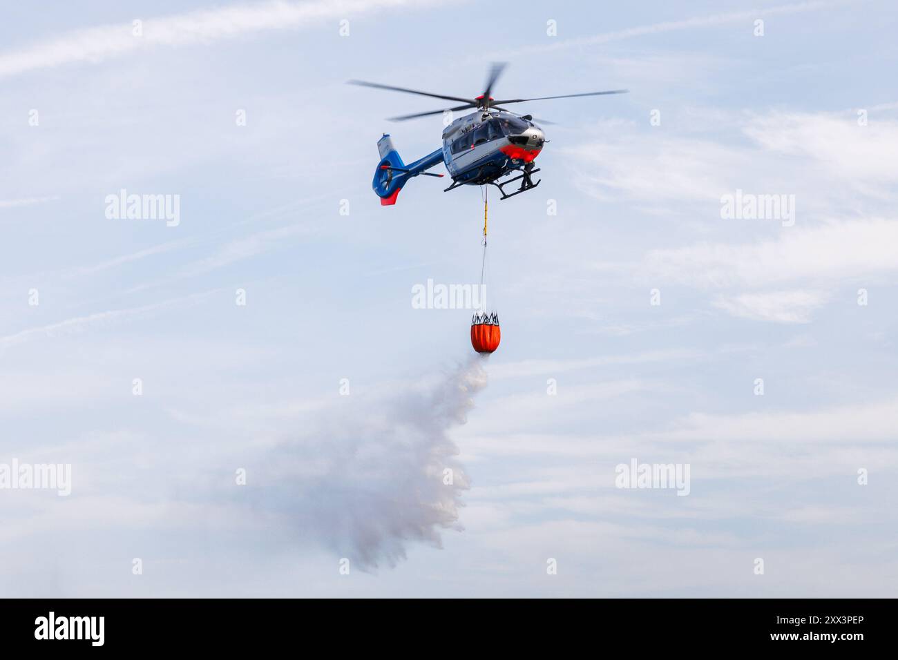 Mainz, Germany. 22nd Aug, 2024. During an exercise, an Airbus H145 ...