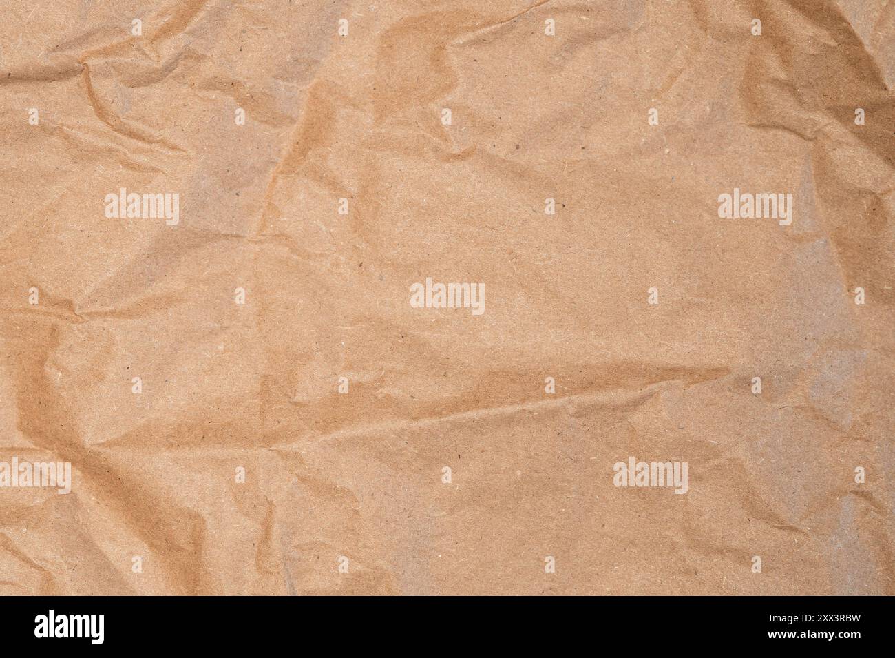 Craft wrapping paper texture of flat crumpled sheet of cellulose ...