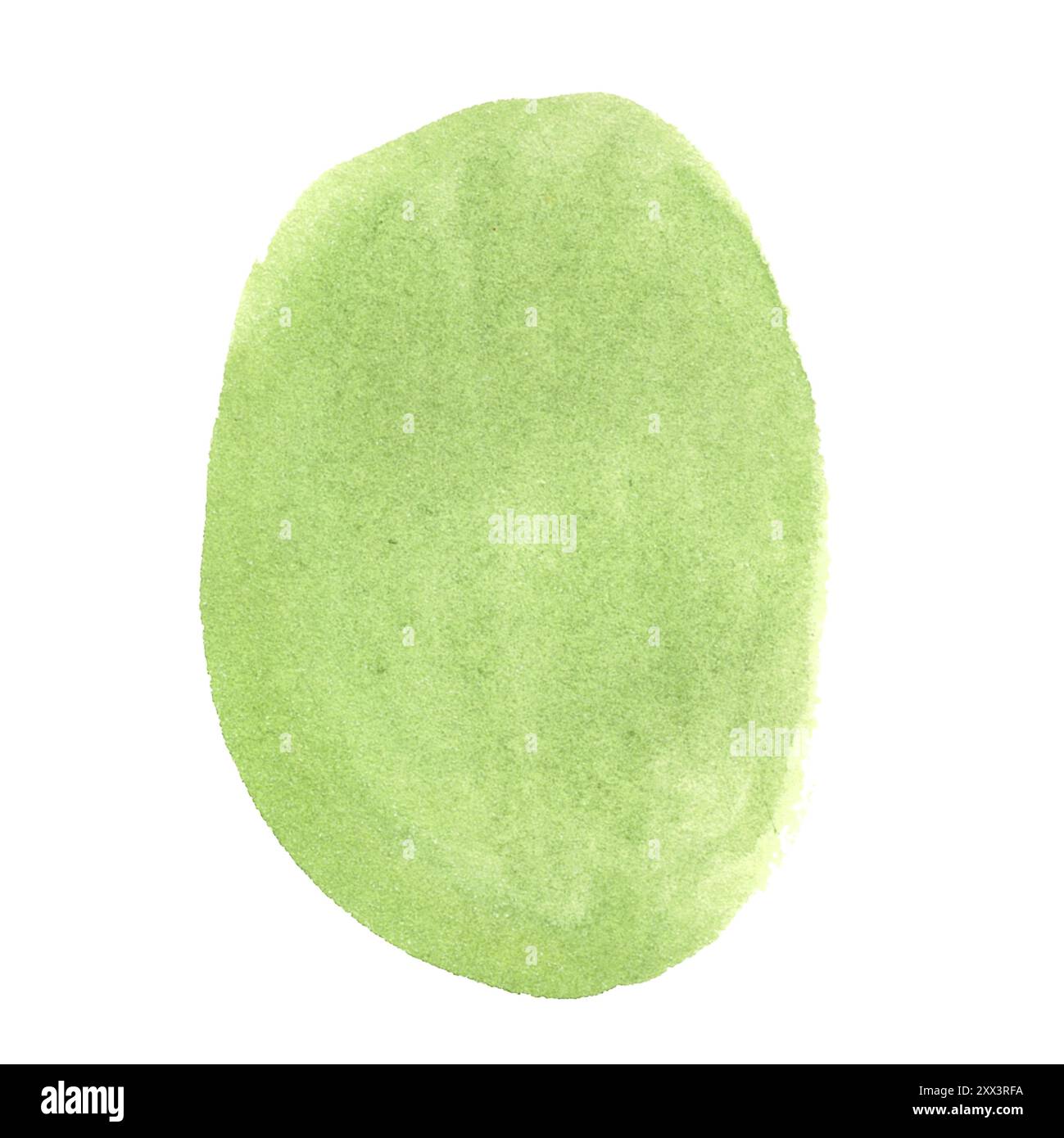 Light green watercolor stain, abstract spot, filling, blob hand drawn ...