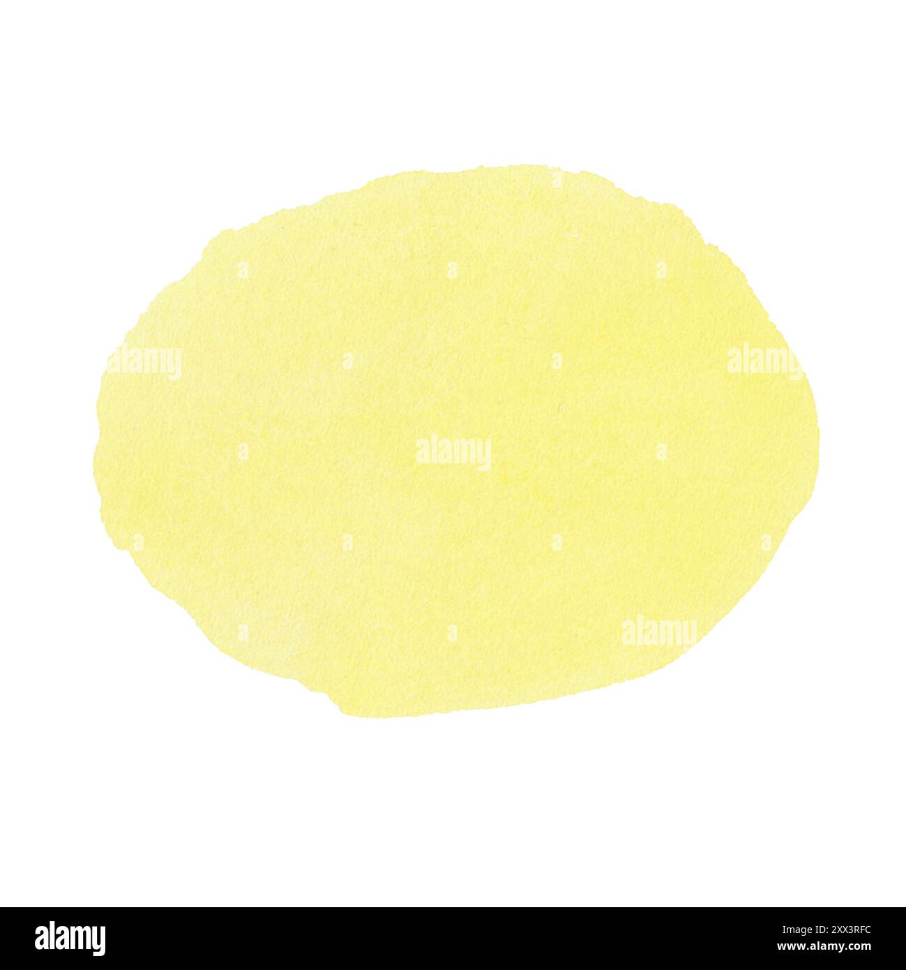 Yellow watercolor stain, abstract spot, filling, blob hand drawn for ...