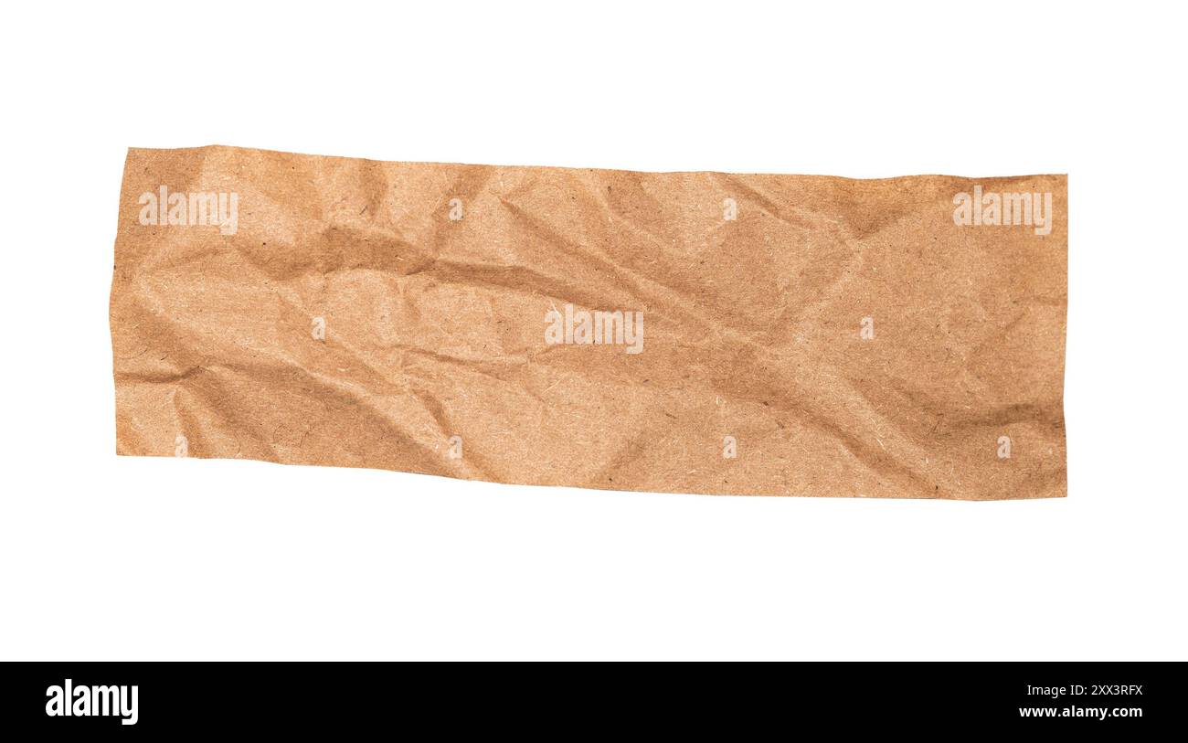 Craft wrapping paper. texture of flat crumpled sheet of cellulose ...