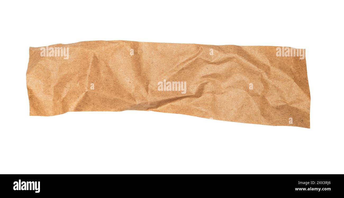 Brown craft baking paper sheet top view isolated on white background ...