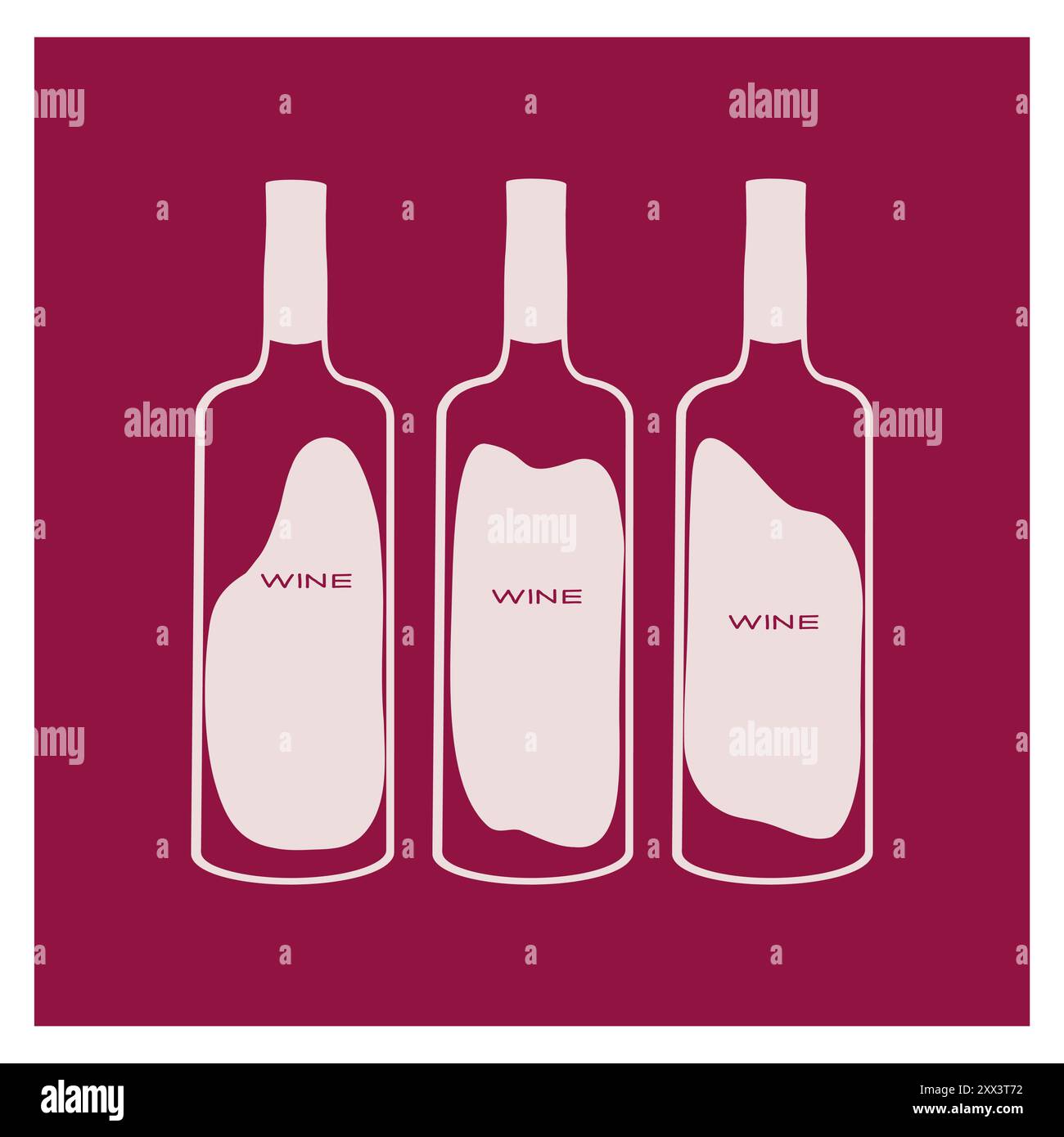 Bottles of wine on a rich burgundy background showcasing the elegance ...