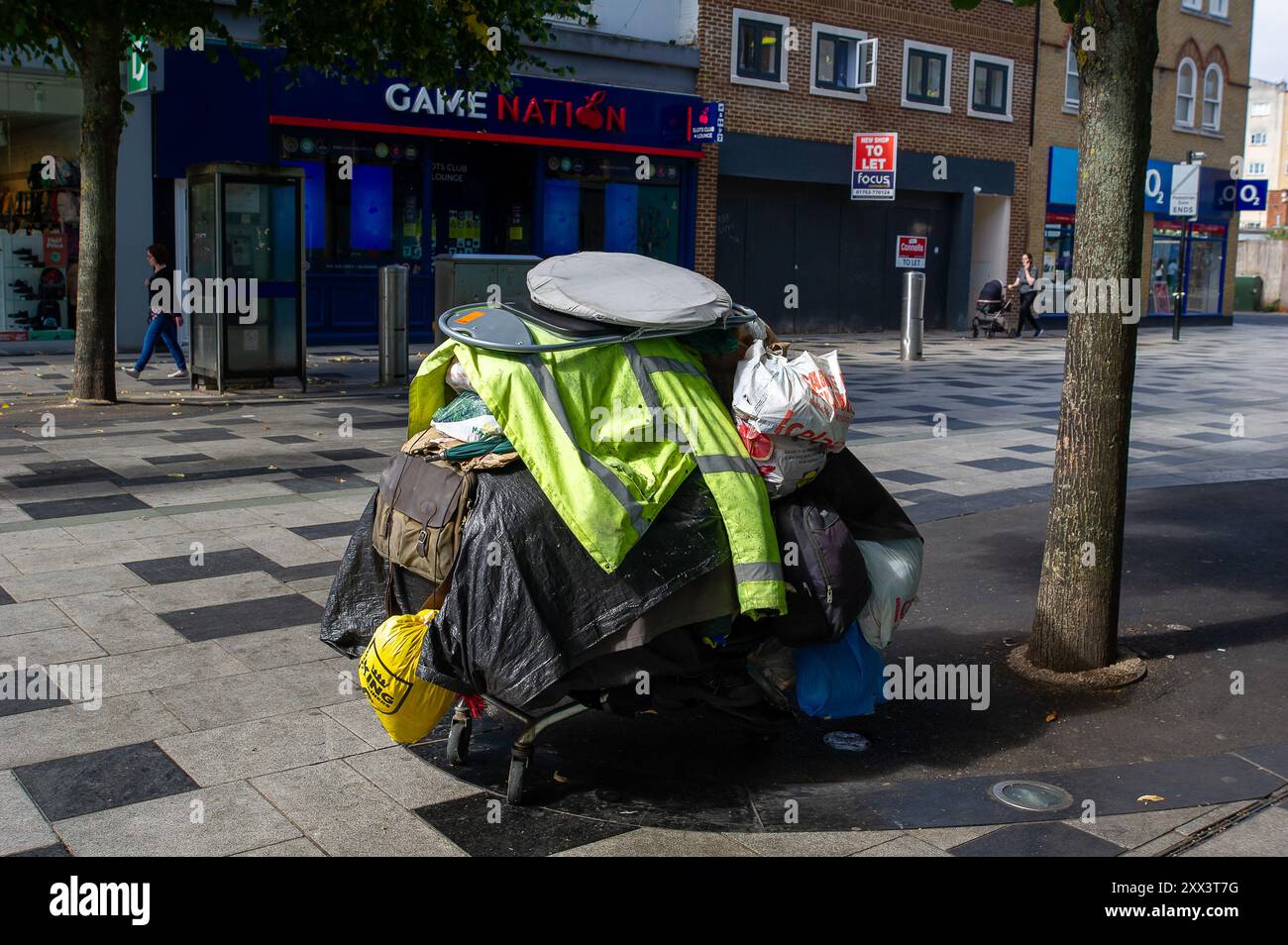 Slough, Berkshire, UK. 14th August, 2024. The wordly possessions ...