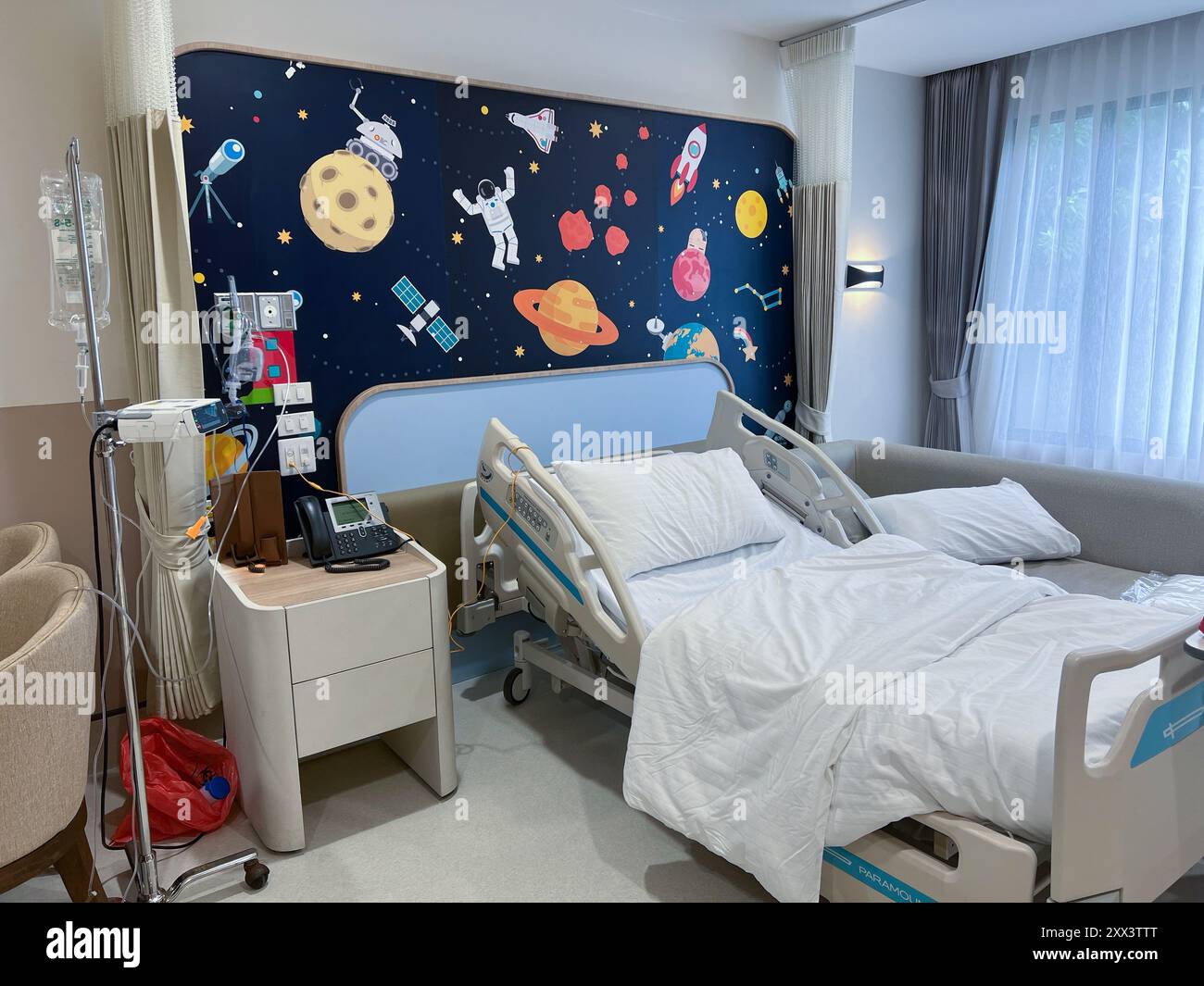 A children's hospital room in Bangkok Hospital on Ko Samui, with ...