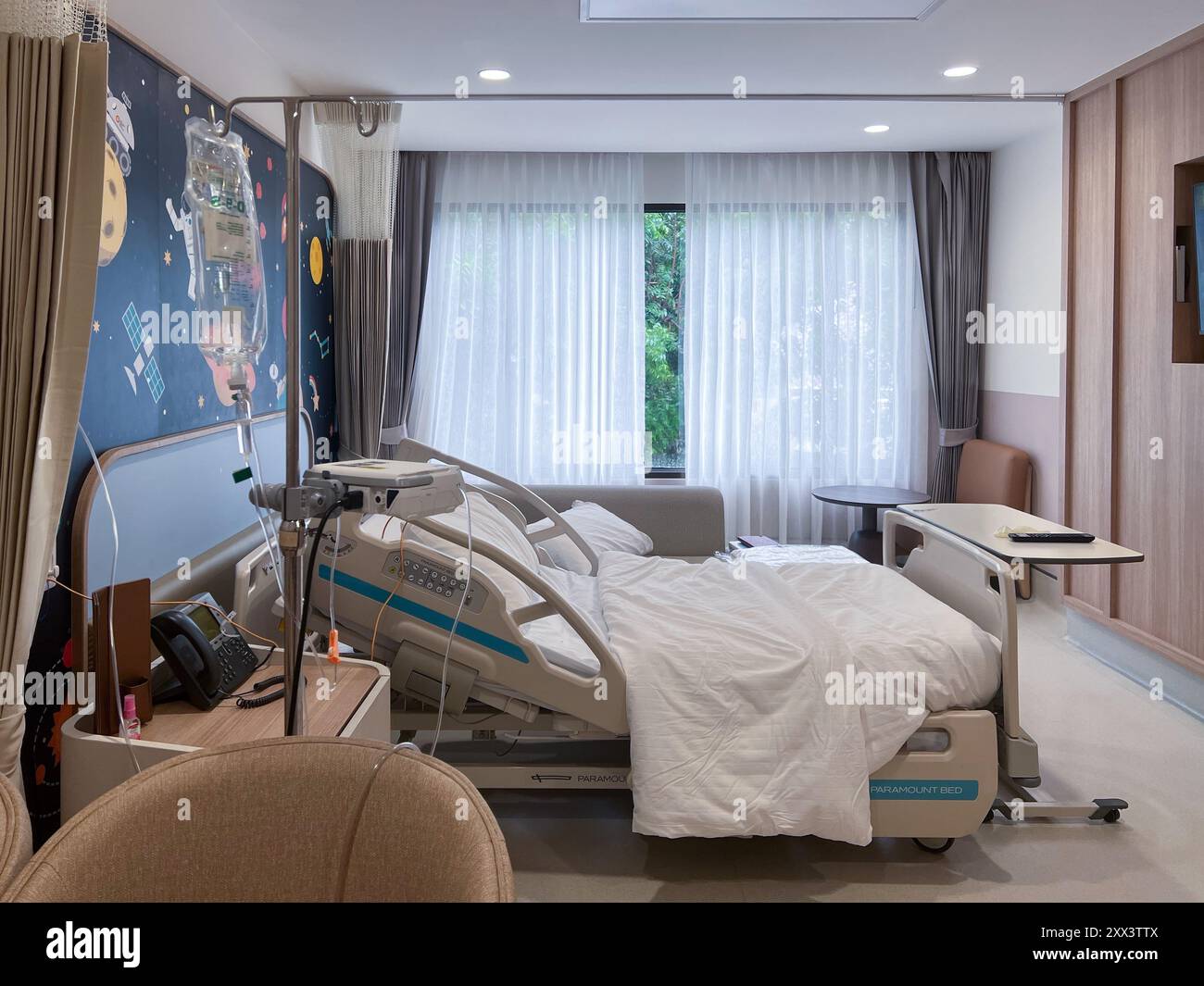 A children's hospital room in Bangkok Hospital on Ko Samui, with ...