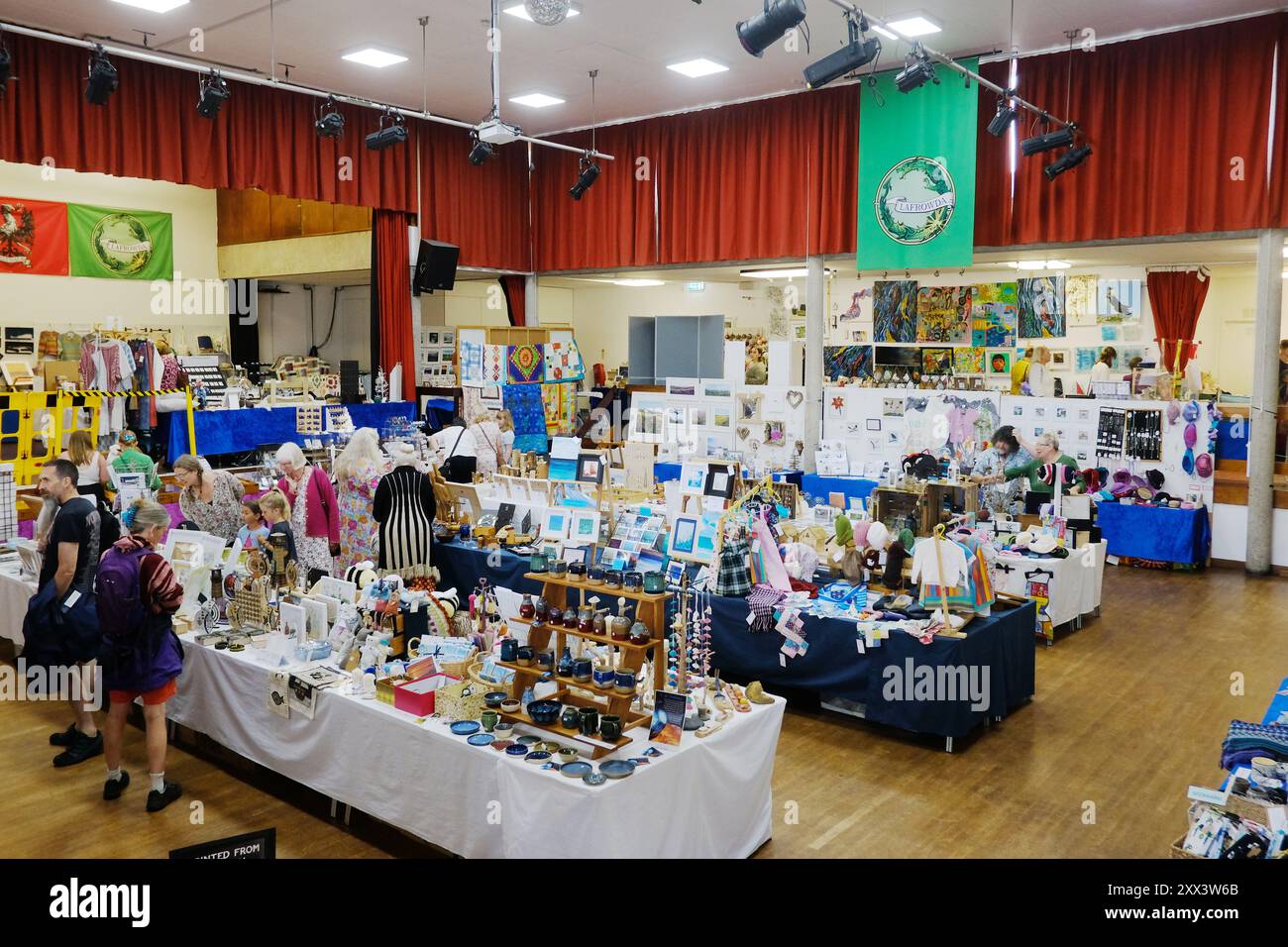 Interior view of the annual craft fair at Cape Cornwall School ...