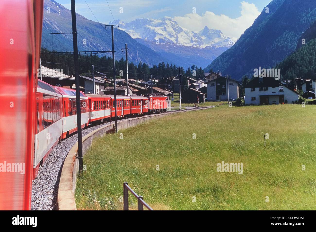 Matterhorn Gotthard Bahn railway. Switzerland Stock Photo - Alamy