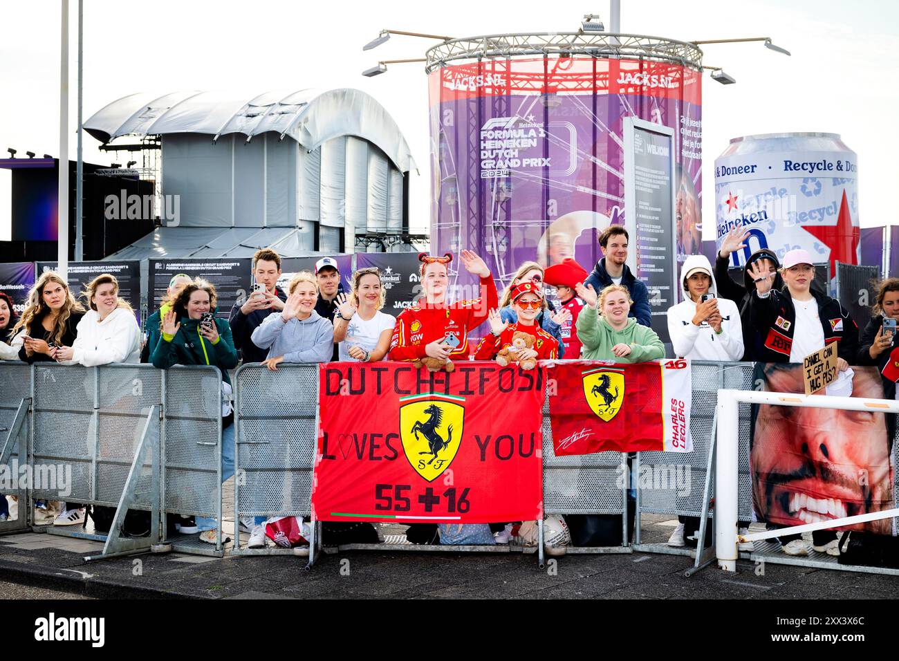 ZANDVOORT - Ferrari fans at the entrance of the Circuit of Zandvoort ...